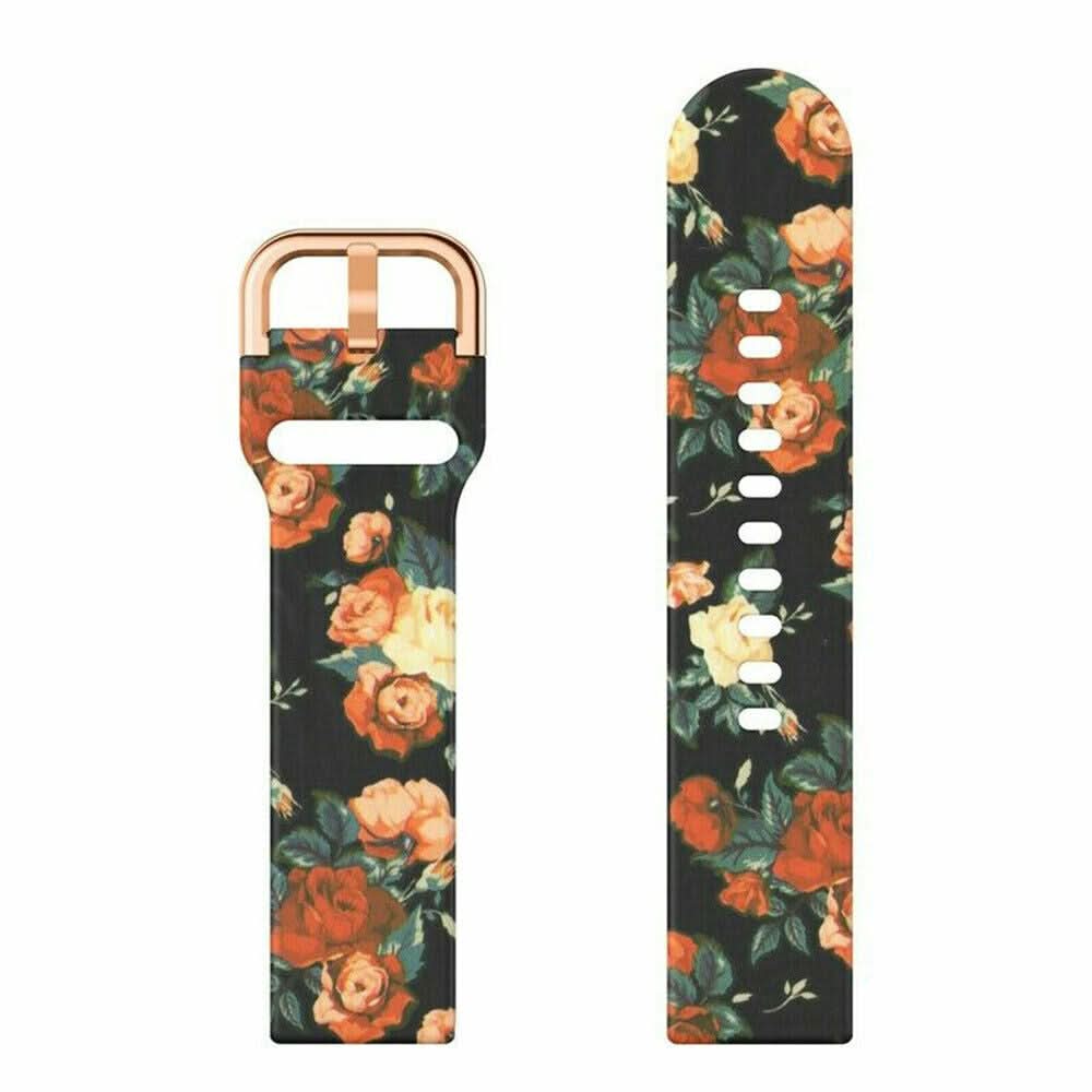 Red Rose Pattern Samsung Galaxy Watch Strap – FitStrapsUK