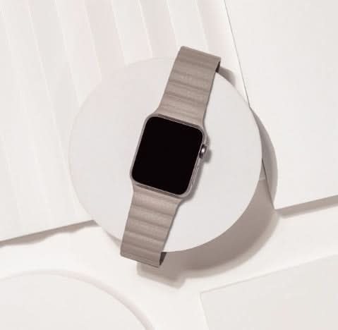 Grey 2 Part Leather Apple Watch Strap – FitStrapsUK