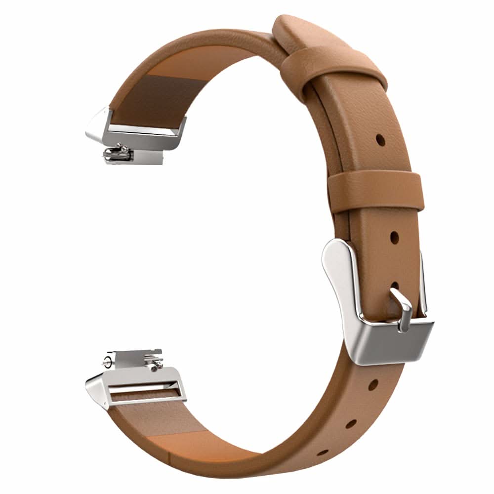 Brown Leather Strap for Fitbit Inspire – FitStrapsUK