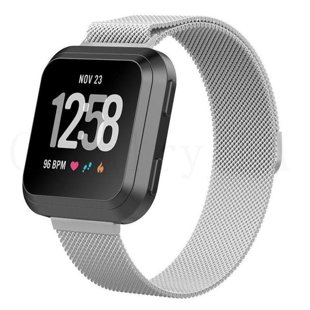 Silver Metal Fitbit Versa 2 Strap | Premium Stainless Steel Band ...